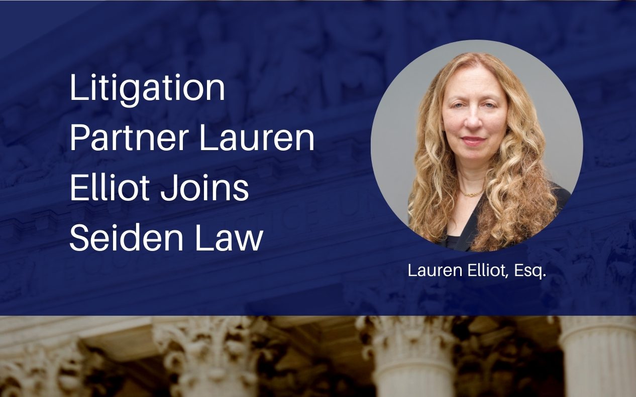 FORMER GIBSON DUNN PARTNER LAUREN ELLIOT JOINS SEIDEN LAW LLP IN NEW ...